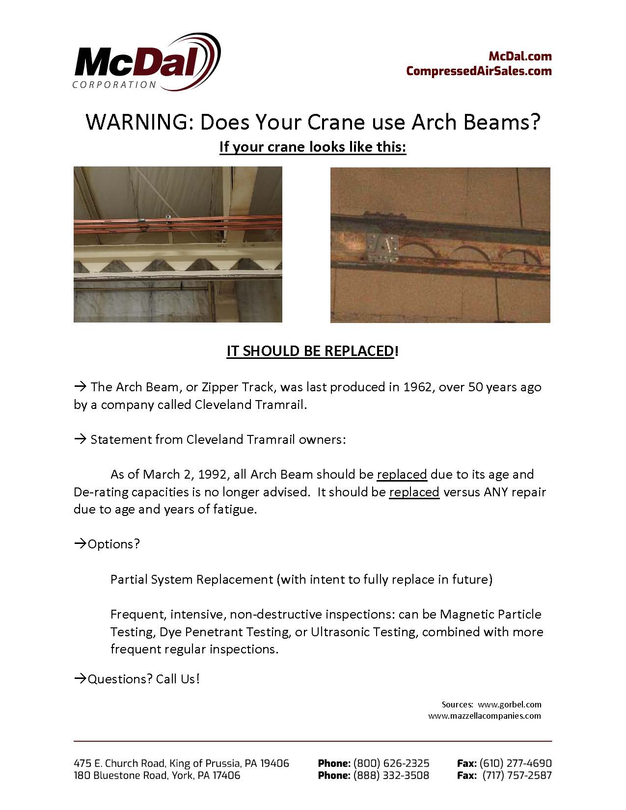 Arch Beams and Zipper Tracks - McDal Corporation