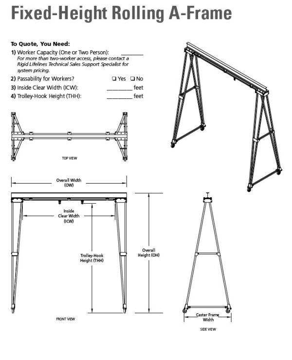 Fixed Height Rolling A-Frame - McDal Corporation